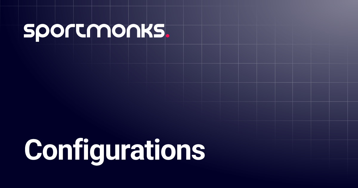 Configurations | Football API Documentation