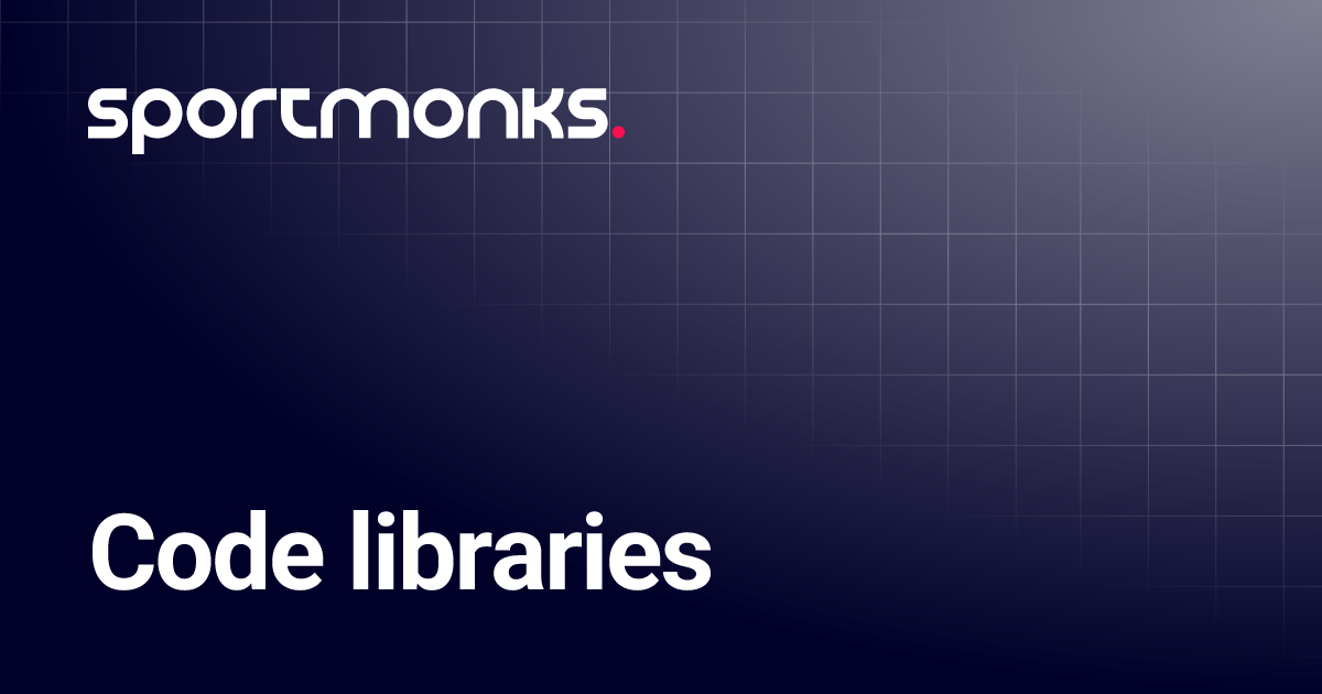 Code libraries | Football API Documentation