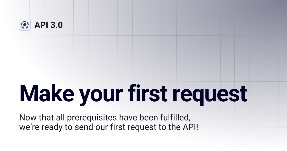 Make your first request | API 3.0