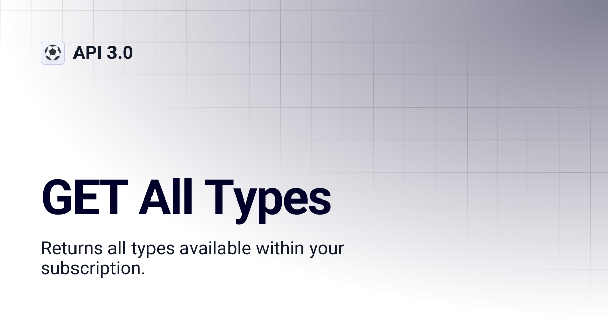 GET All Types | API 3.0