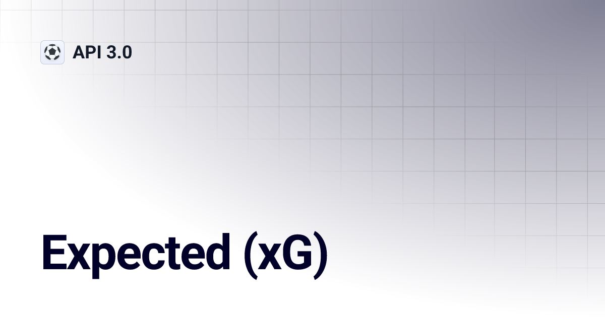 Expected (xG) | API 3.0
