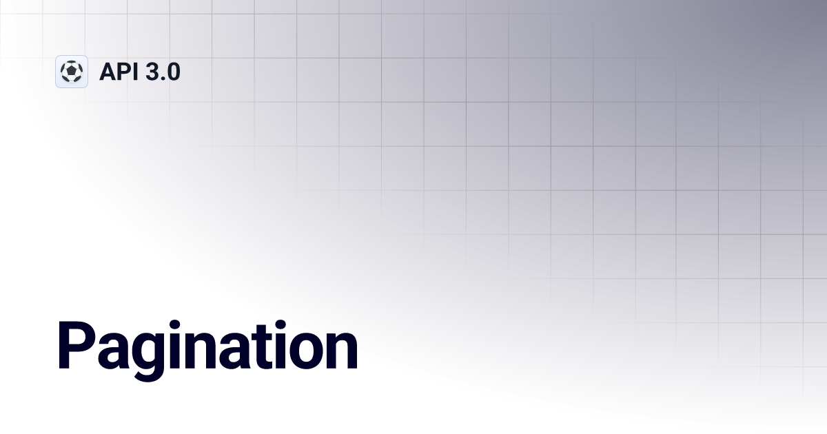 Pagination | API 3.0