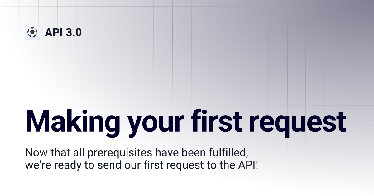 Making your first request | API 3.0